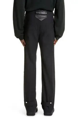 Kiko Kostadinov Mcnamara Uniform Stretch Nylon & Leather Trousers